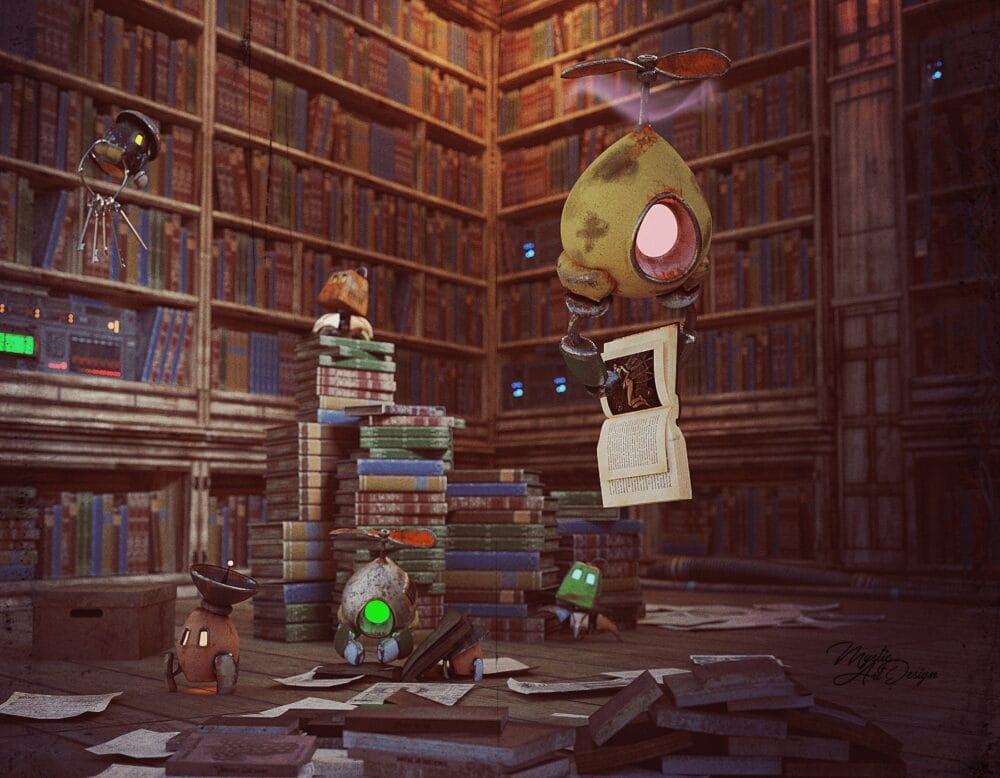 Cute flying Robot and Friends | 3D SHARDS - Quality Daz3D Assets