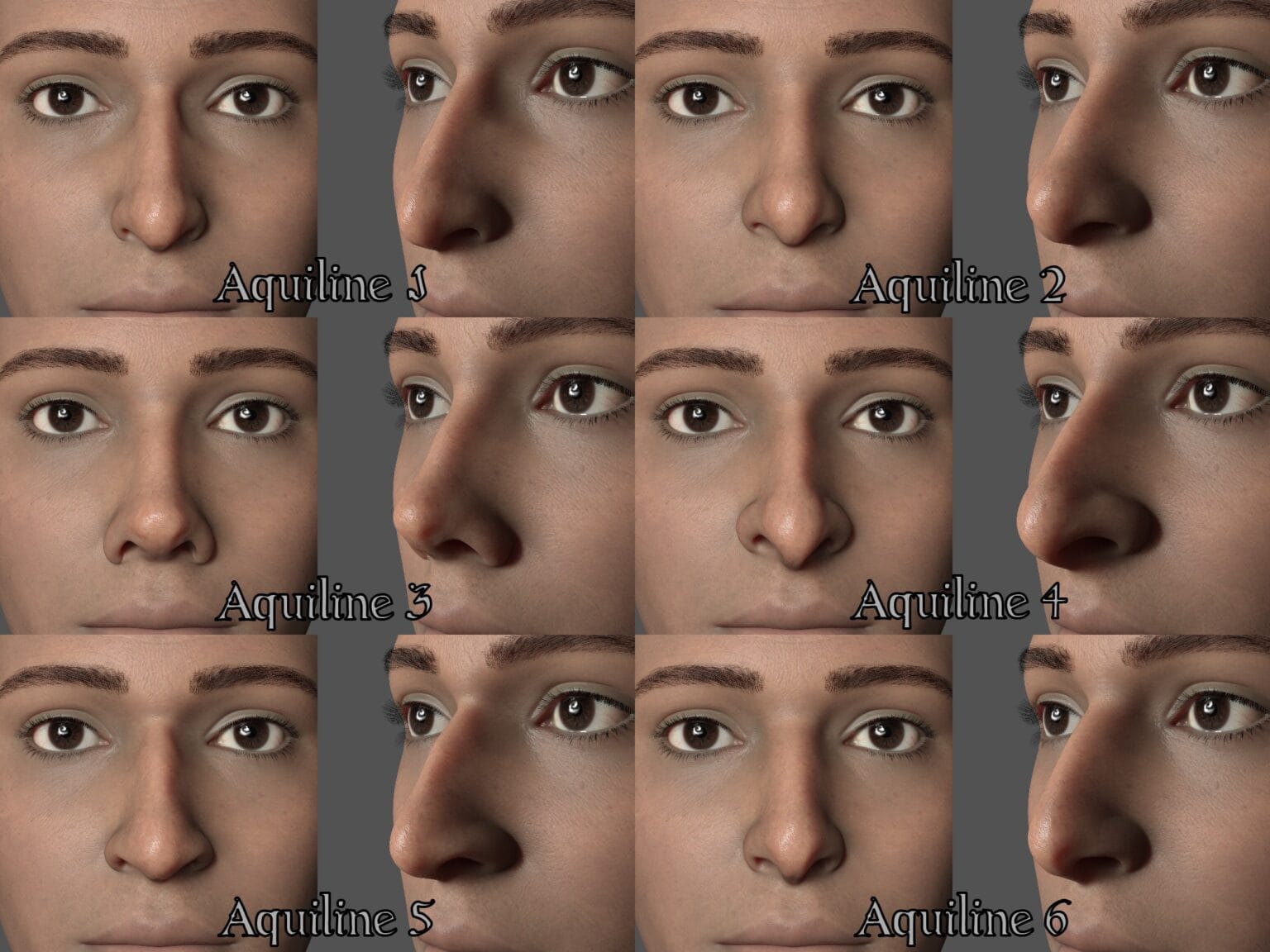 Ethnic Nose Morphs for Genesis 9 | 3D SHARDS