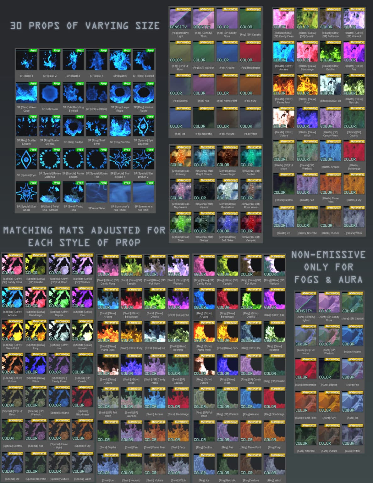 Summonings SFX Prop Set – 3D SHARDS – Quality Daz3D Assets