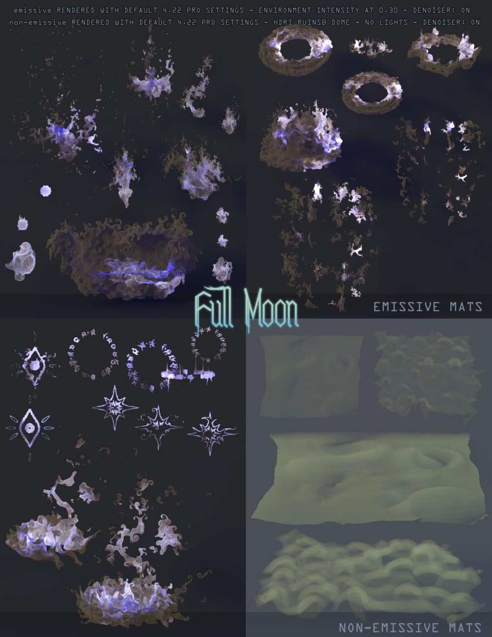 Summonings SFX Prop Set – 3D SHARDS – Quality Daz3D Assets