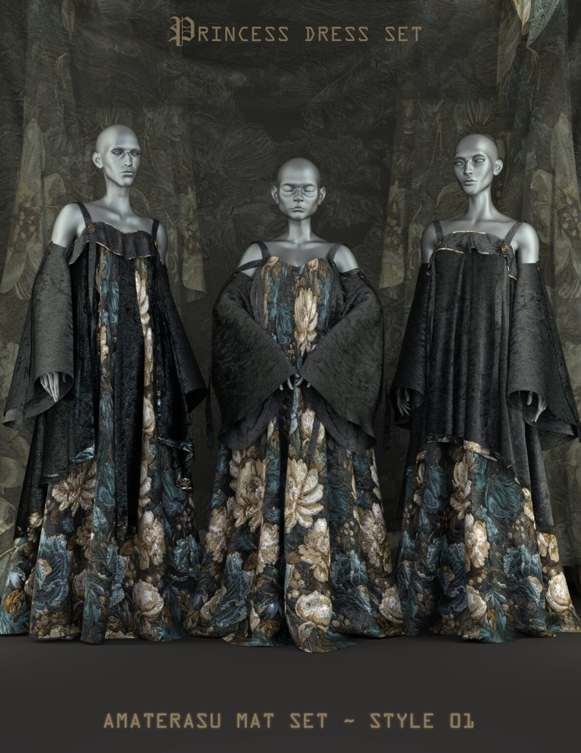 Amaterasu Textures for Princess Dress Set – 3D SHARDS – Quality Daz3D ...