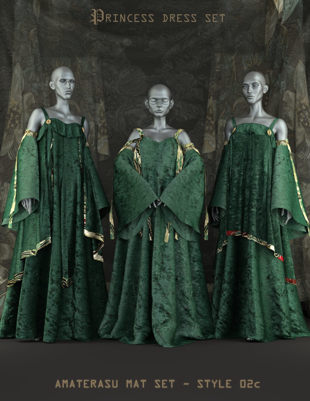 Princess Dress Velvet & Silk Textures