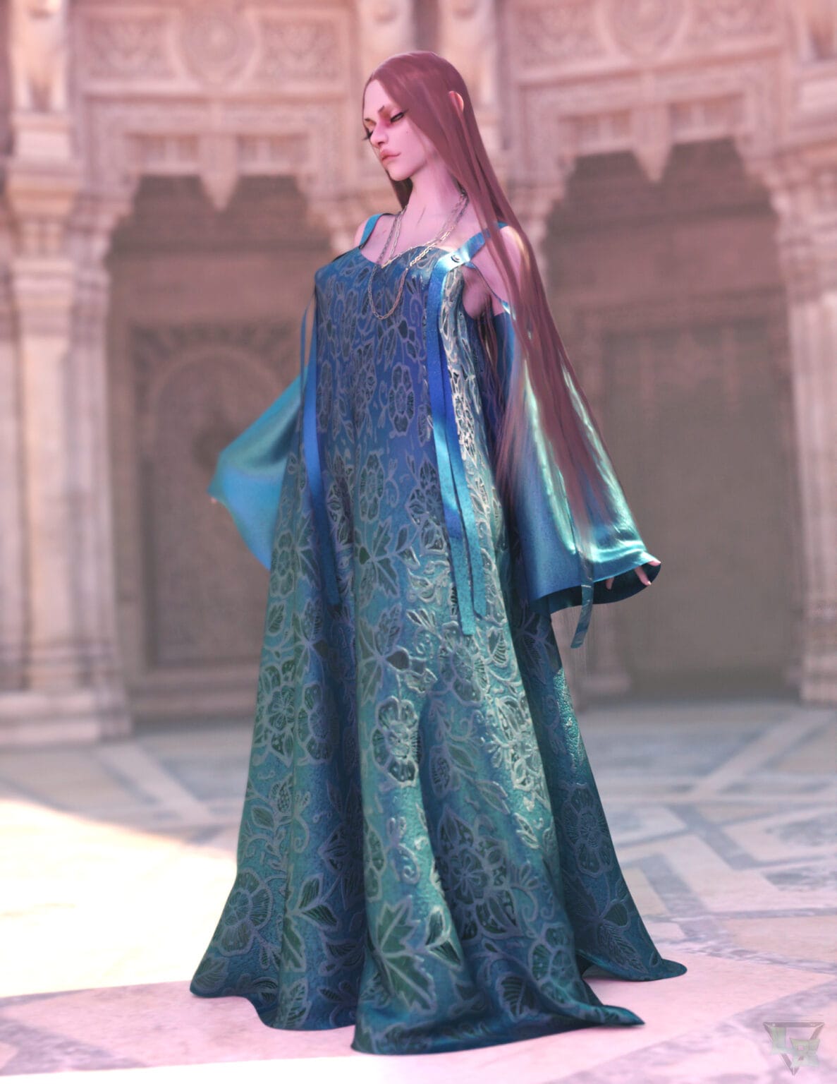 Princess Dress Velvet & Silk Textures